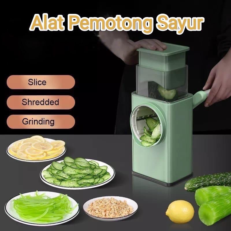 Alat Pemotong Sayuran Buah Buahan 4 In 1 Vegetable Slicer Machine ...