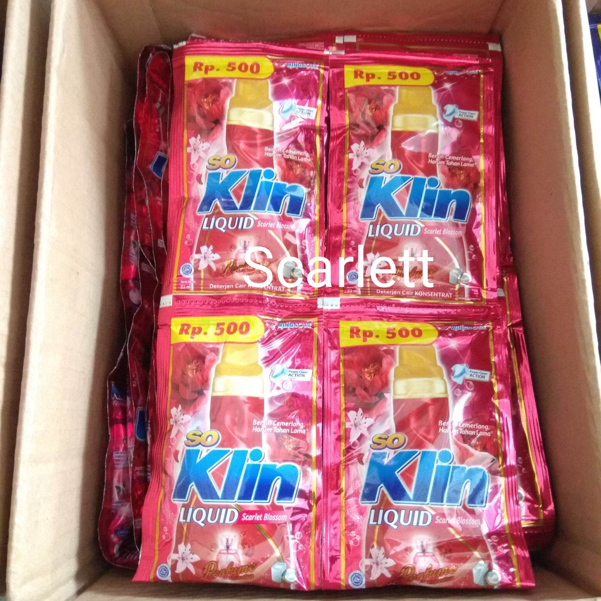 Jual Soklin Liquid Perfume Scarlet Renceng Isi 12 Sachet Detergen Cair Sabun Cuci Baju Cod Https ...