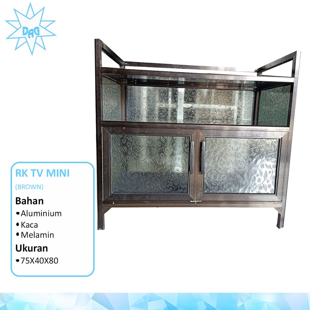Rak televisi alumunium/rak tv minimalis alumunium kuat full kaca ...