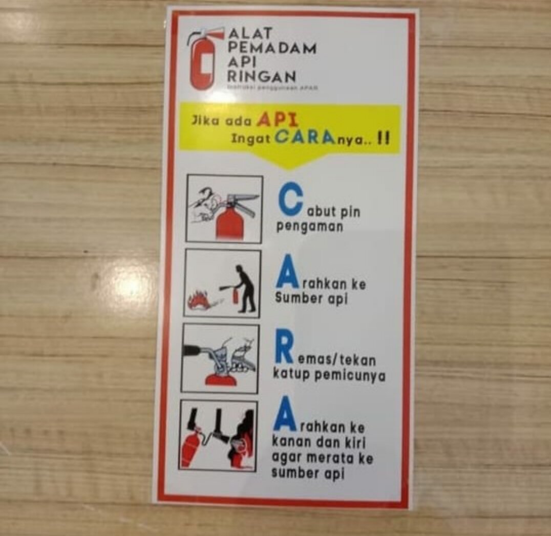 SIGN CARA MEMAKAI APAR ALAT PEMADAM API RINGAN TABUNG APAR | Lazada ...