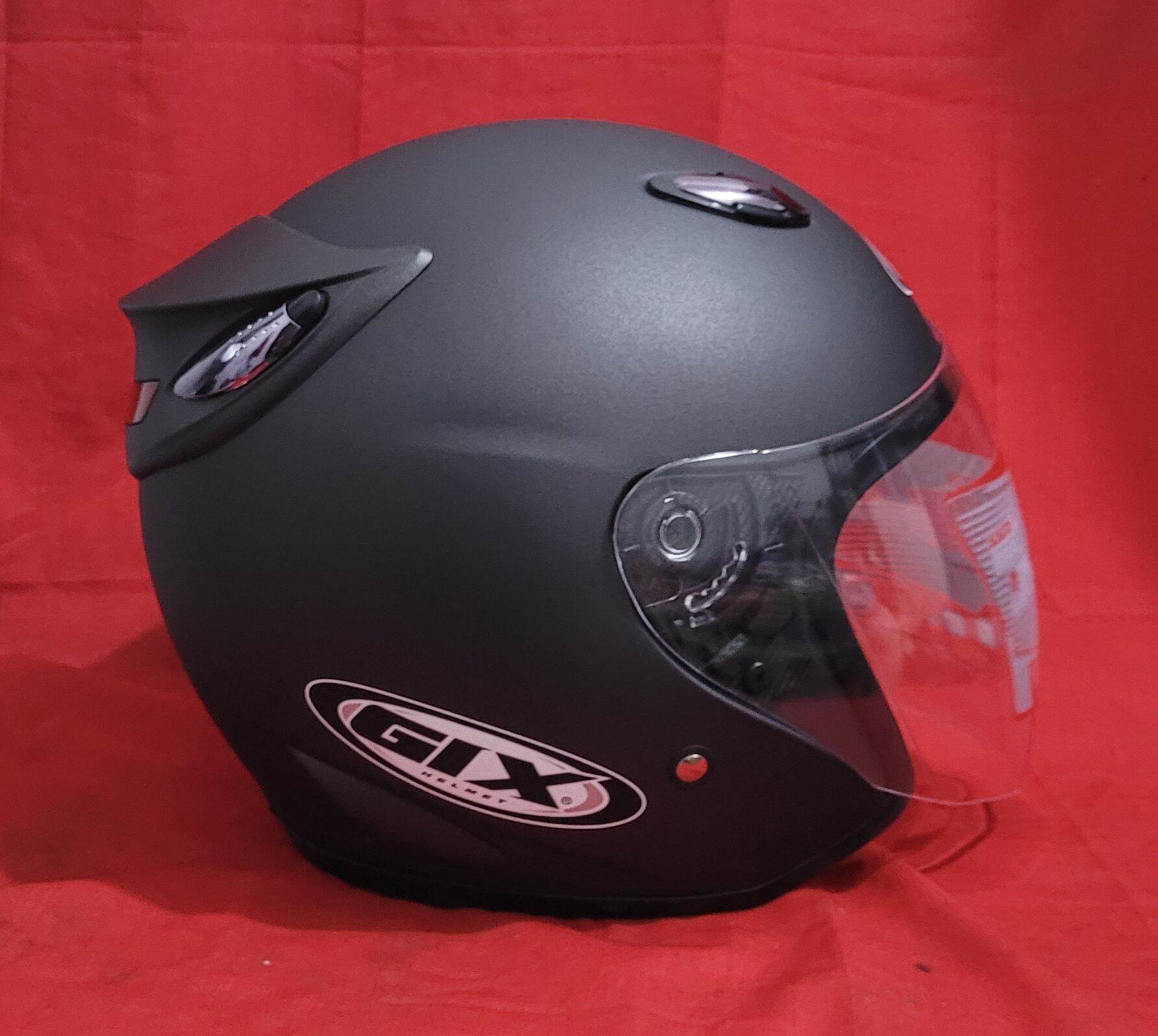 Helm GIX Azzuri Model INK Centro Jet - half face - helm standar ...