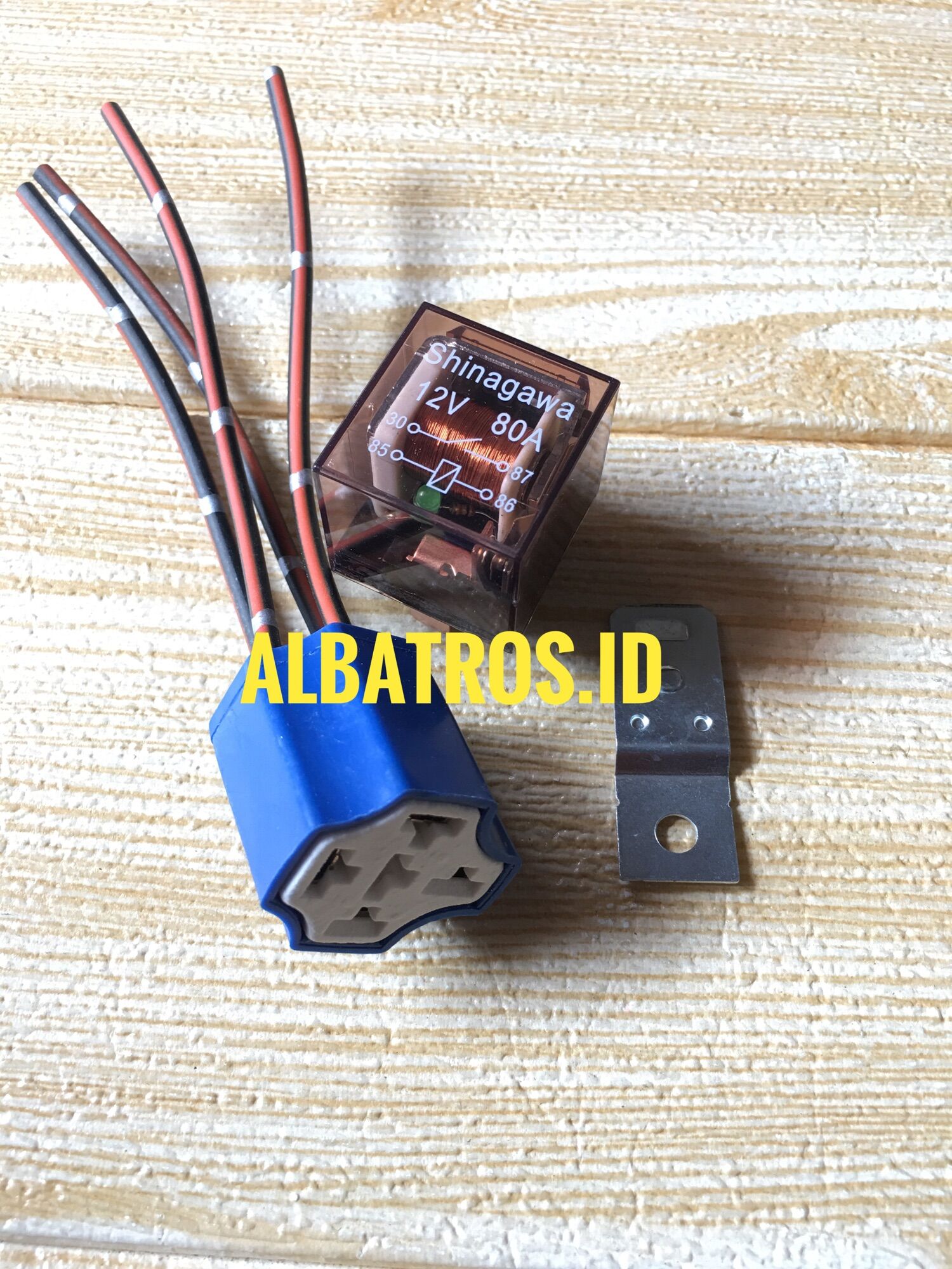 TW SOKET RELAY KERAMIK + RELAY 12V 30A UP 80A KAKI 4 SOKET RILEY ...