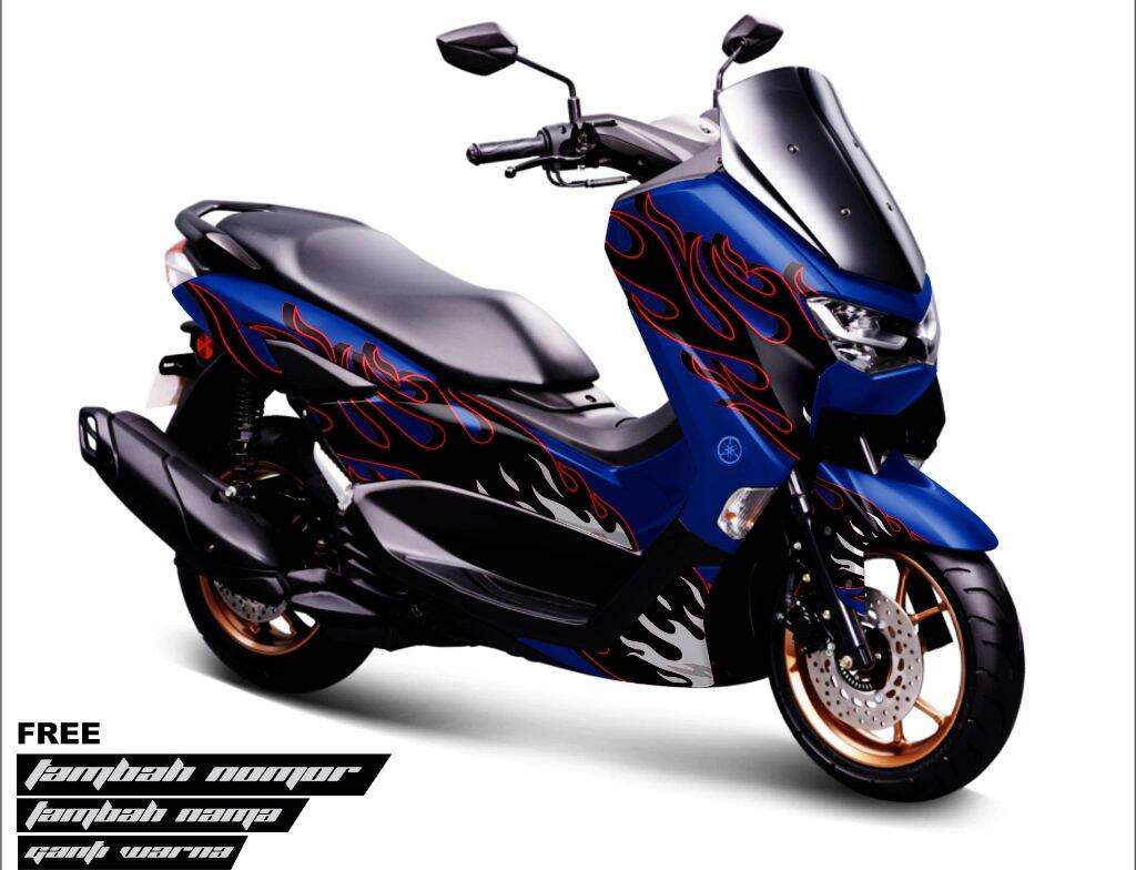 stiker decal nmax new 2023 full body motif api tribal | Lazada Indonesia