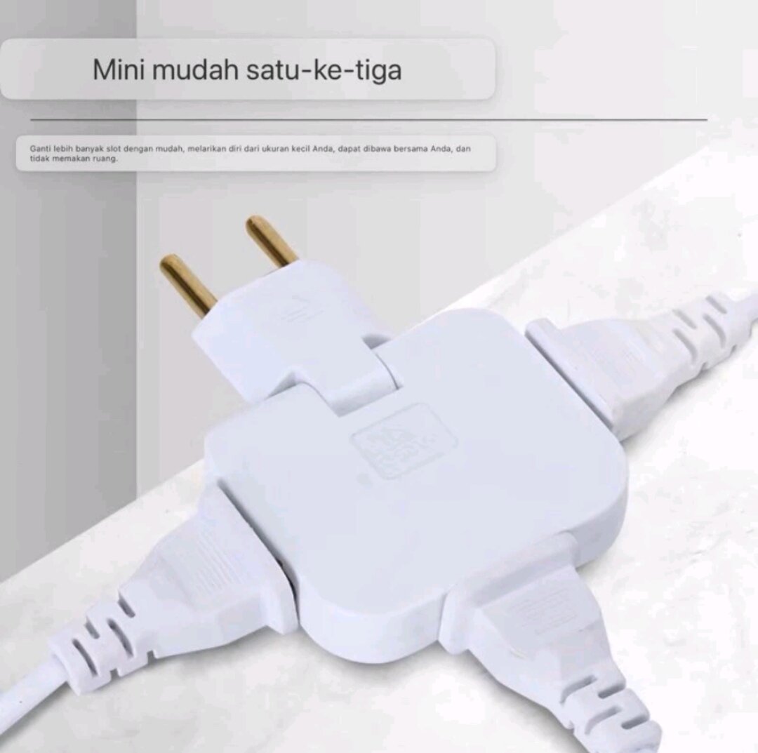 MM - power socket 3 in 1 / power socket extention plug lipat tambahan ...