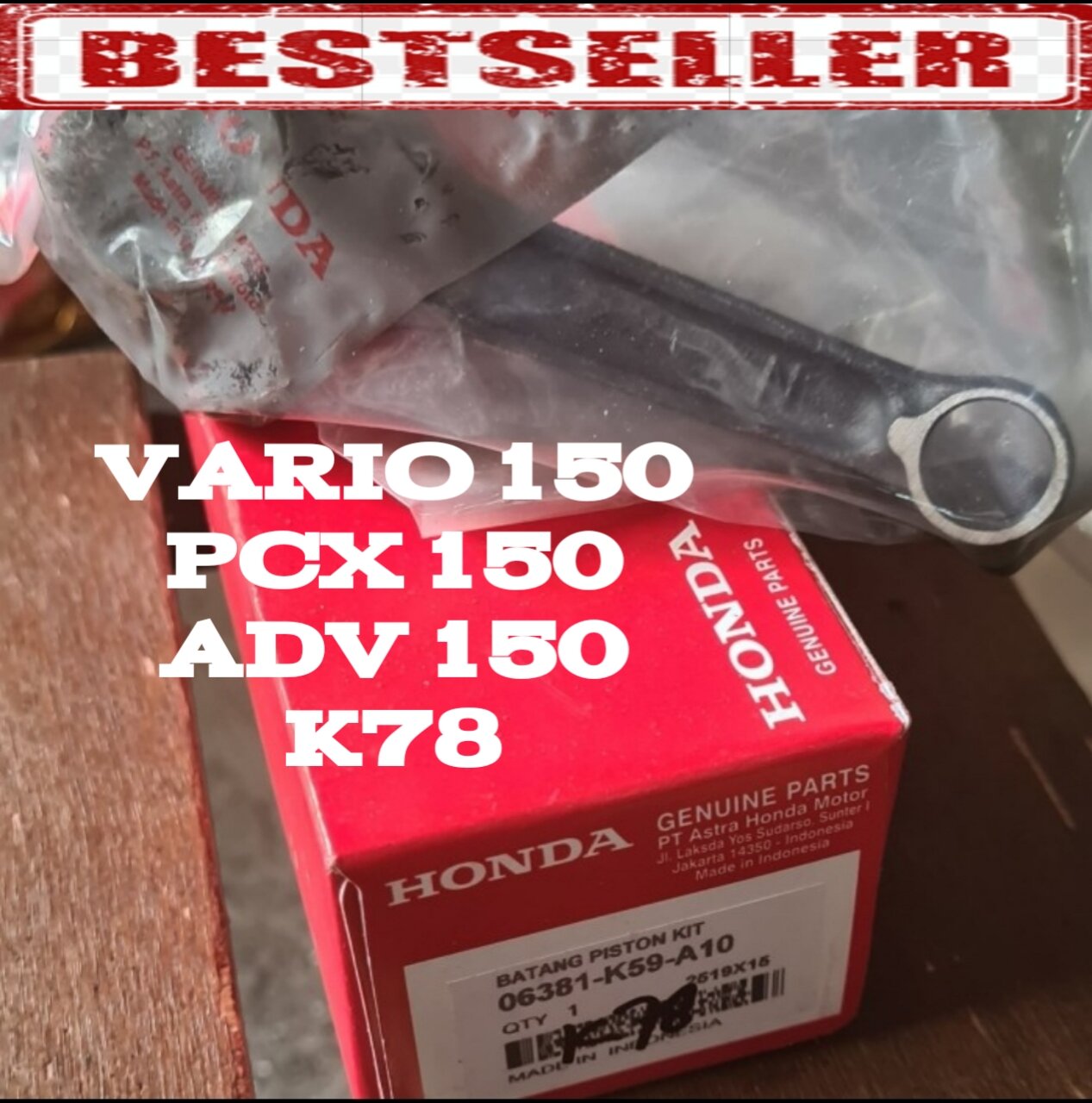 STANG SEHER PISTON VARIO 150 INJEKSI PCX LOKAL ADV KODE K78 CONECTING ROD KIT | Lazada Indonesia