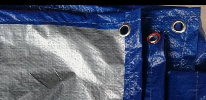 Terpal plastik tipe A3 ukuran 5x1 / 5x5 / 5x6 / 5x7 biru silver ...