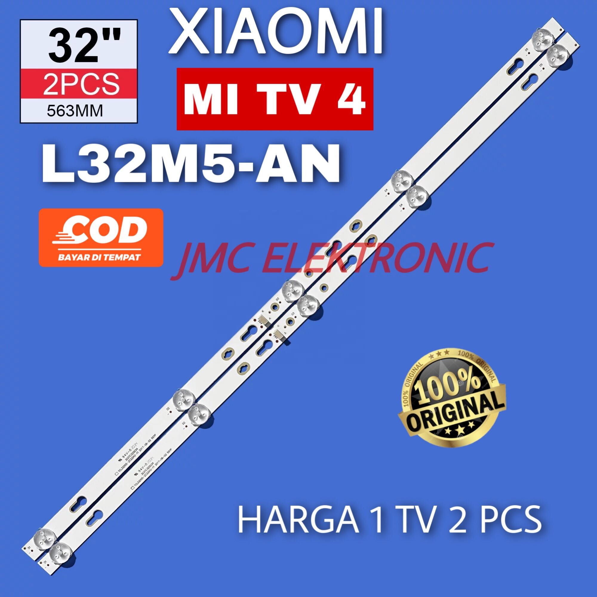 BACKLIGHT TV LED XIAOMI L32M5AN L32M5-AN L-32M5AN BL MI TV 4 32 INCH 5K 6V | Lazada Indonesia