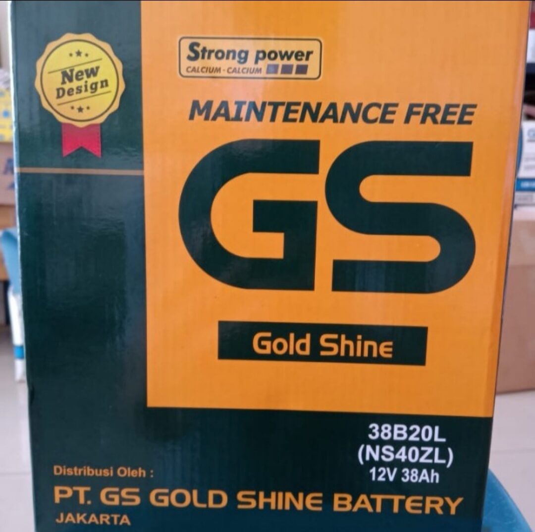 AKI BATERAI KERING GENSET MOBIL GS GOLDSHINE NS40ZL/38B20L JAZZ AGYA ...