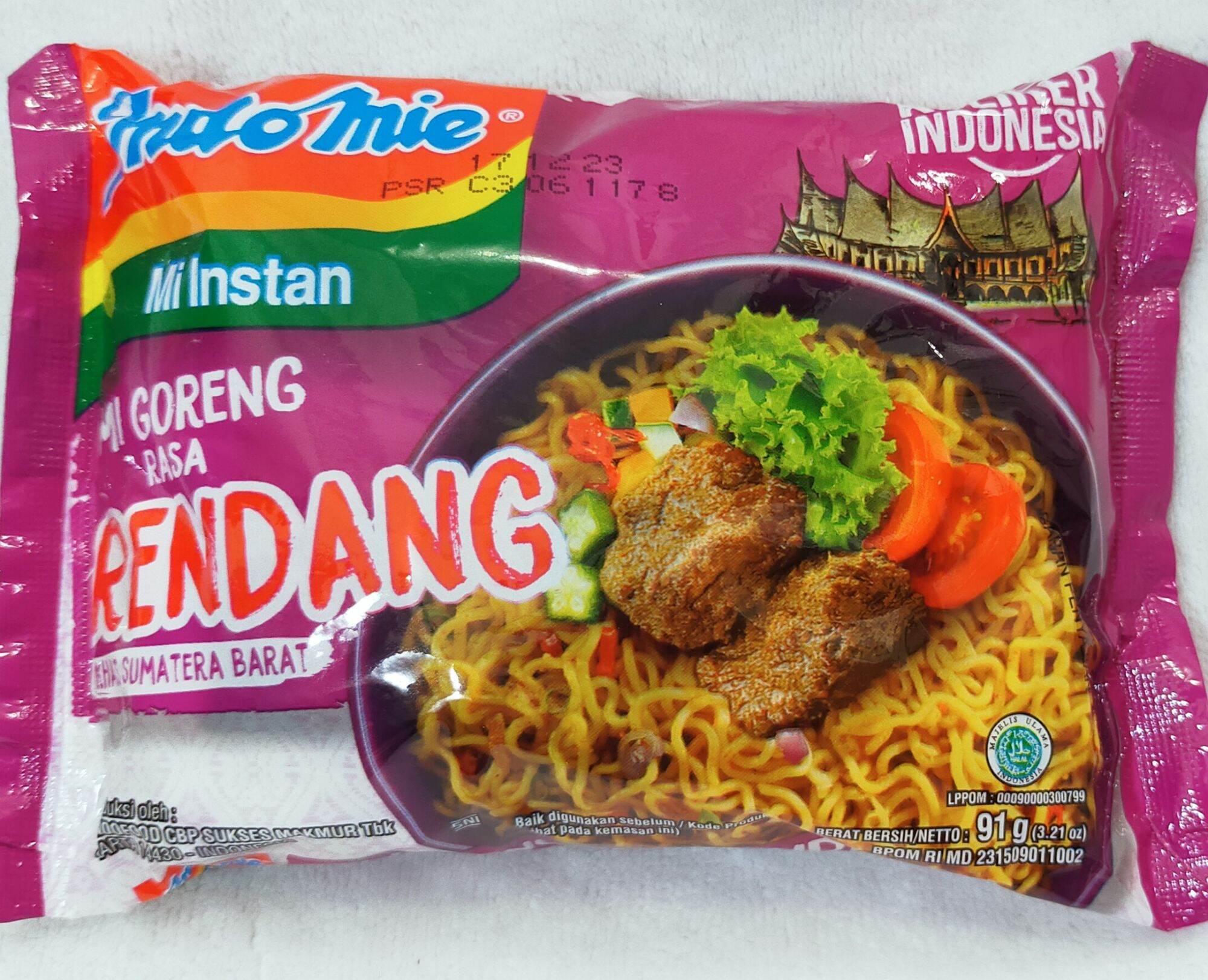 Indomie Mi Goreng Instan rasa Rendang khas Sumatera Barat | Lazada ...