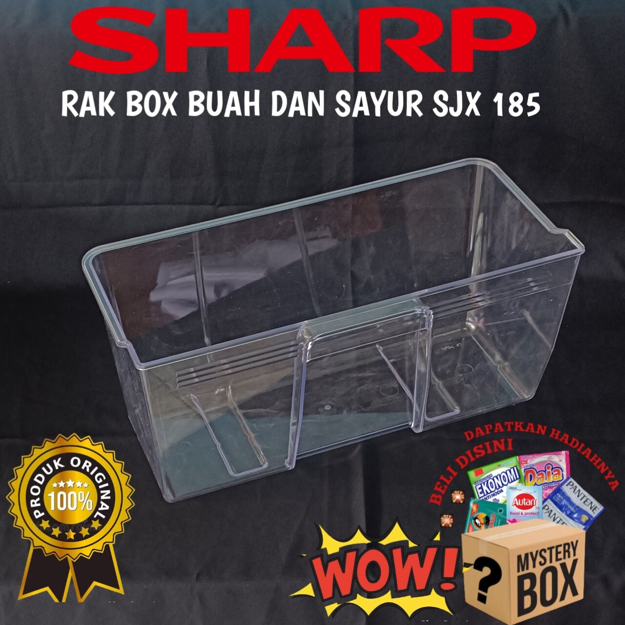 RAK BOX BUAH DAN SAYUR KULKAS SHARP 1 PINTU TYPE SJ-X185 ORIGINAL BARU ...