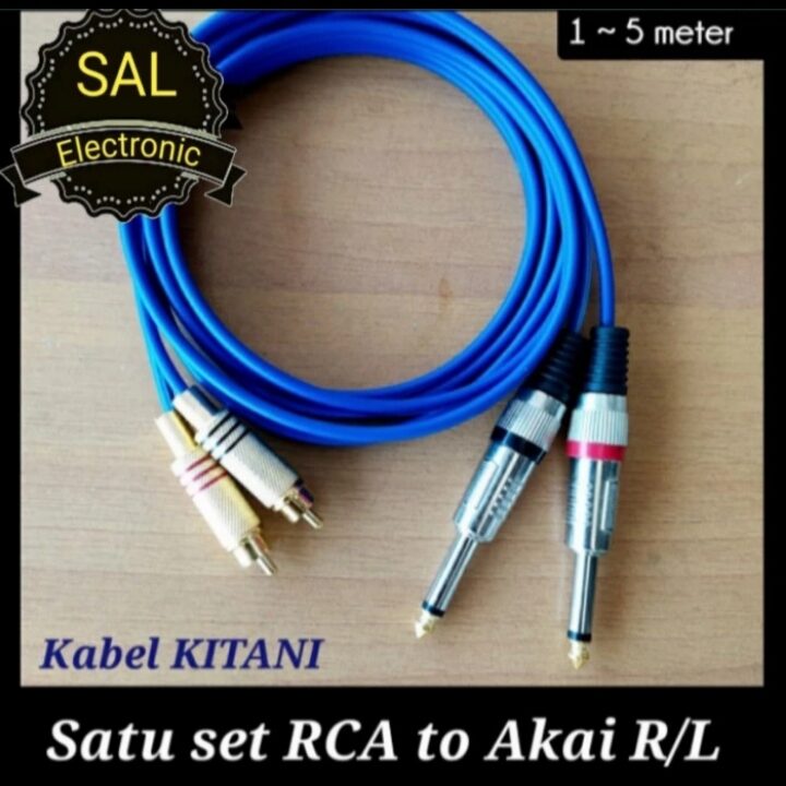 Kabel jack RCA 2 to 2 Akai mono jack 6,5 mm | Lazada Indonesia