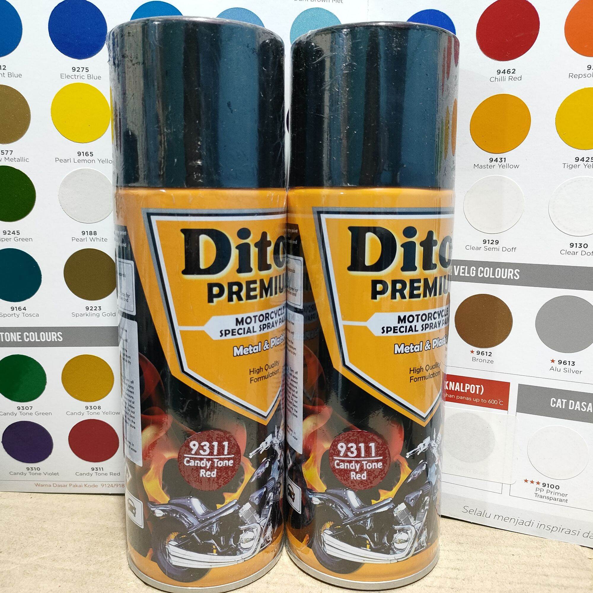 Pilok Pilox Cat Diton Premium Candy Tone Red 9311 Merah Candy 400cc ...