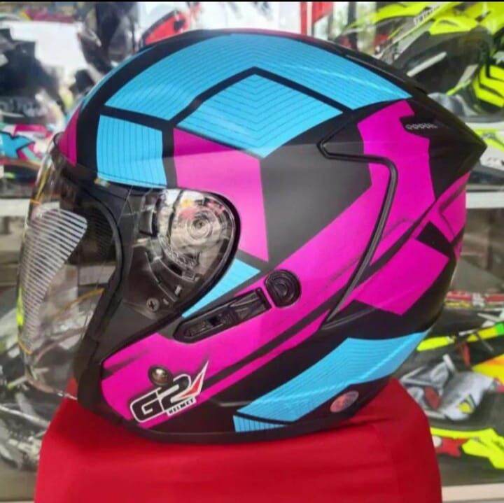 Helm G2 Optimax Solid Doff Double Visor Original G2 Free Box SNI 2 ...