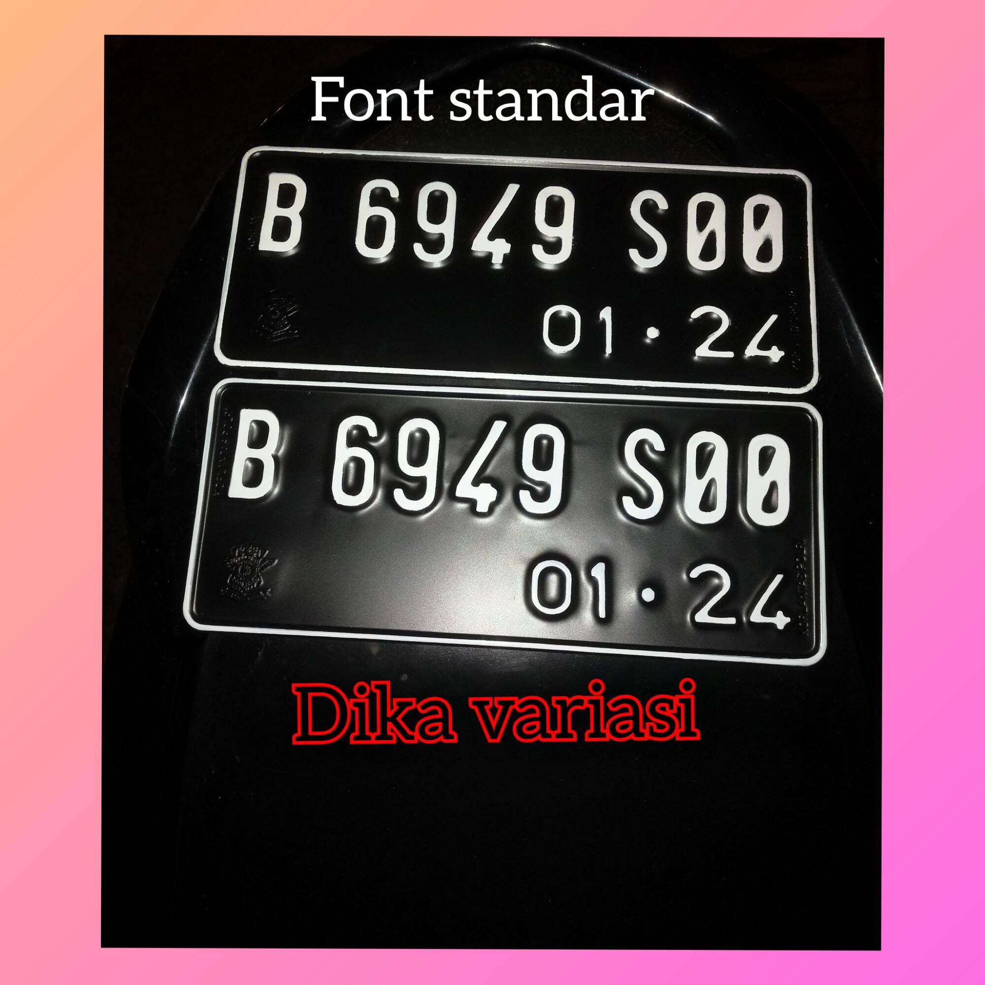 PLAT MOTOR FONT STANDAR 2PCS | Lazada Indonesia