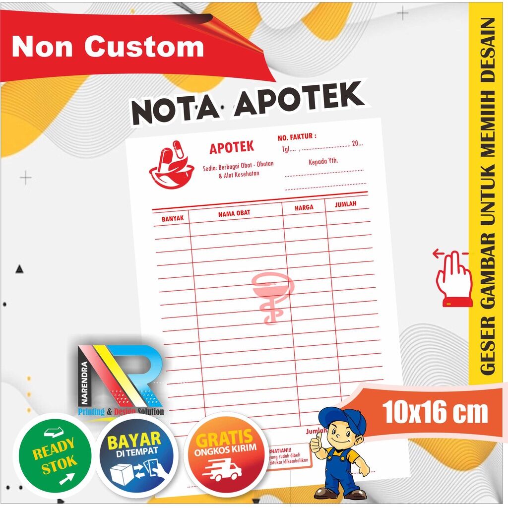 Nota Apotek 2 ply Rangkap | Lazada Indonesia