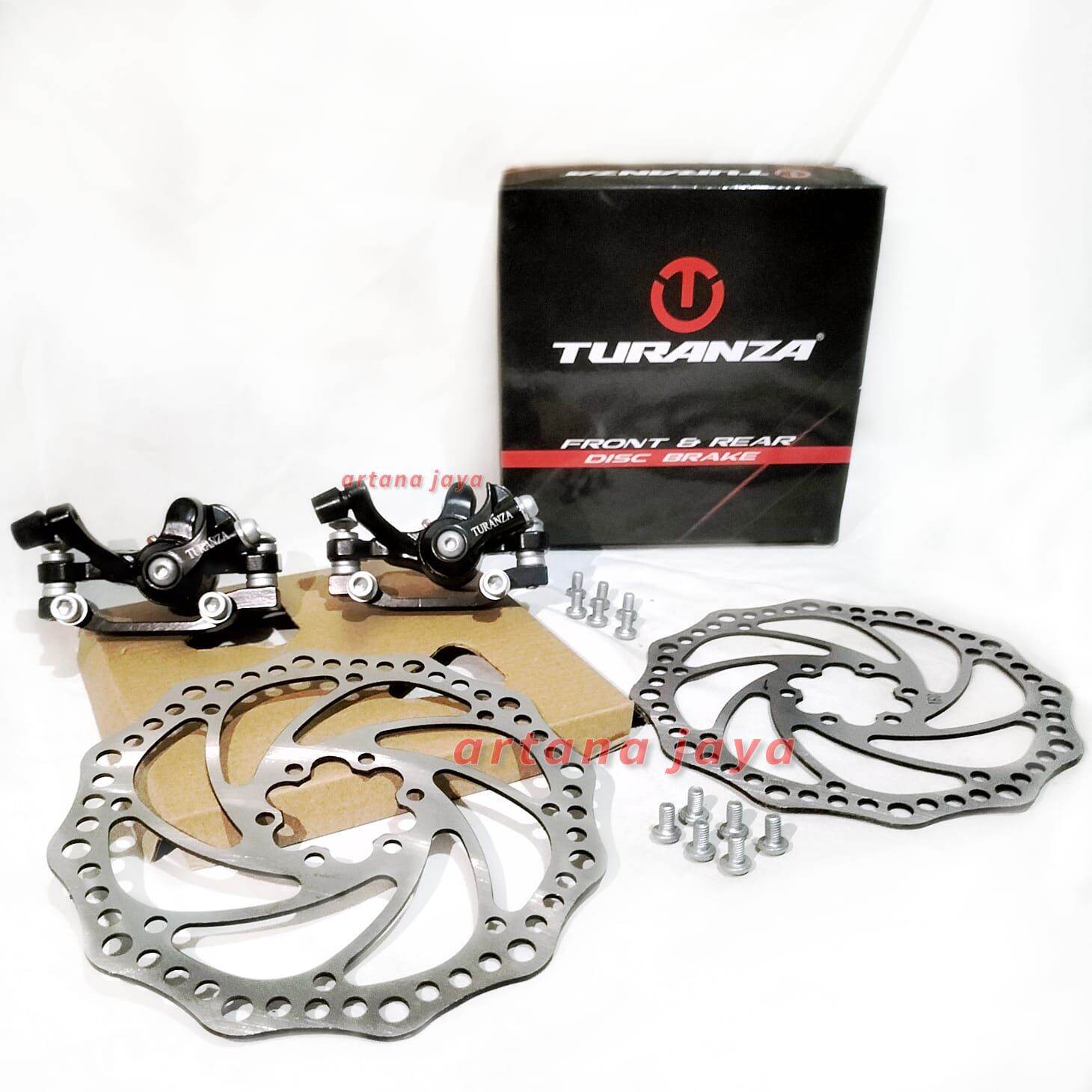rem sepeda mtb rem set cakram sepeda set disc brake Turanza 160 mm ...