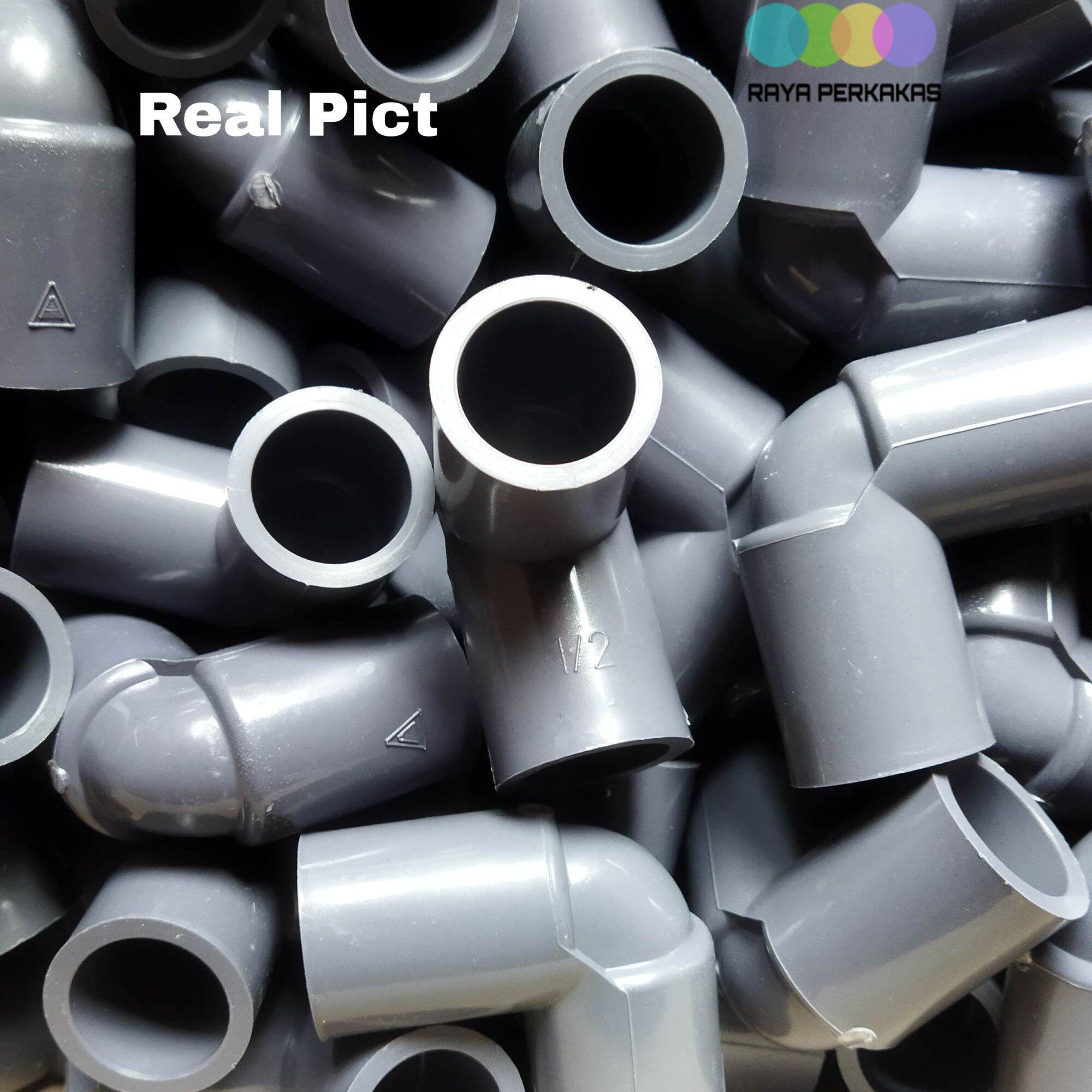 KNEE KENI ELBOW L PVC TEBAL KUAT 1/2 , 3/4 AW SAB - FITTING PIPA ...
