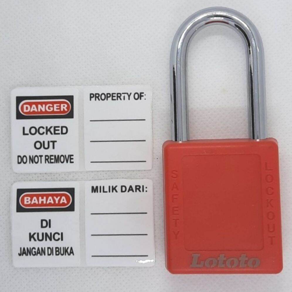 Gembok Safety Loto Padlock Safety Lockout Tagout LOTOTO L410 Merah ...