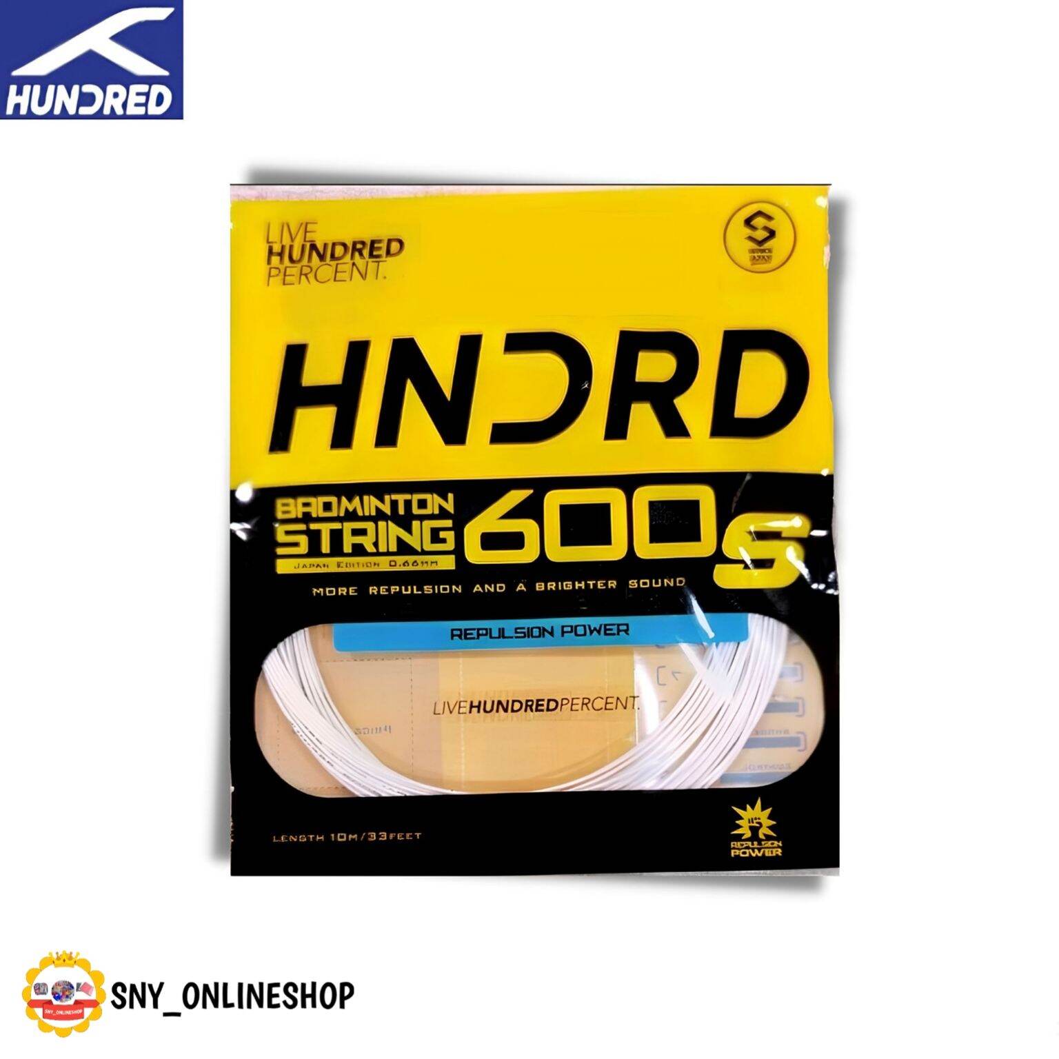 String / Senar Badminton / Bulutangkis Hundred HNDRD 600S Original ...