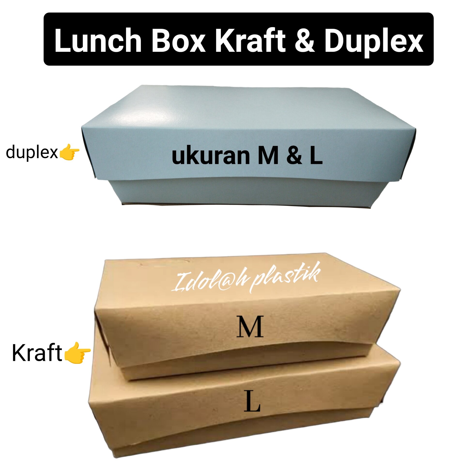 Paper Lunch box M Kraft Harga Ecer . Kotak Makanan, Pembungkus Makanan ...