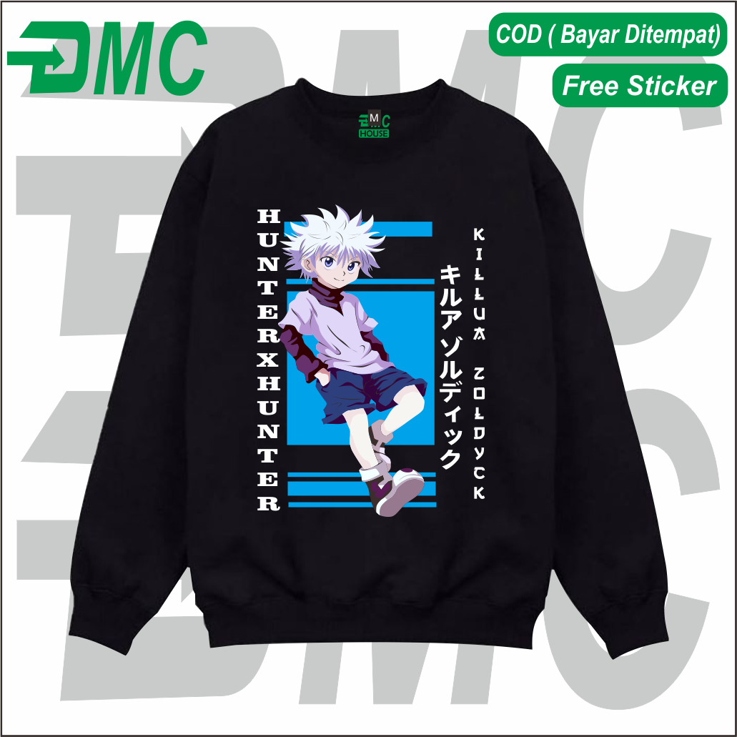 Sweater Anime Hunter X Hunter Killua Zoldyck Crewneck Jaket Anime ...