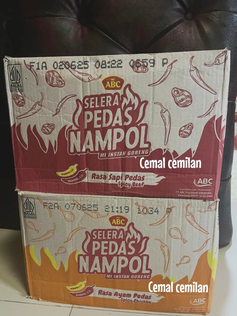 1 dus isi 40 bungkus Mie instant ABC selera pedas nampol rasa ayam ...