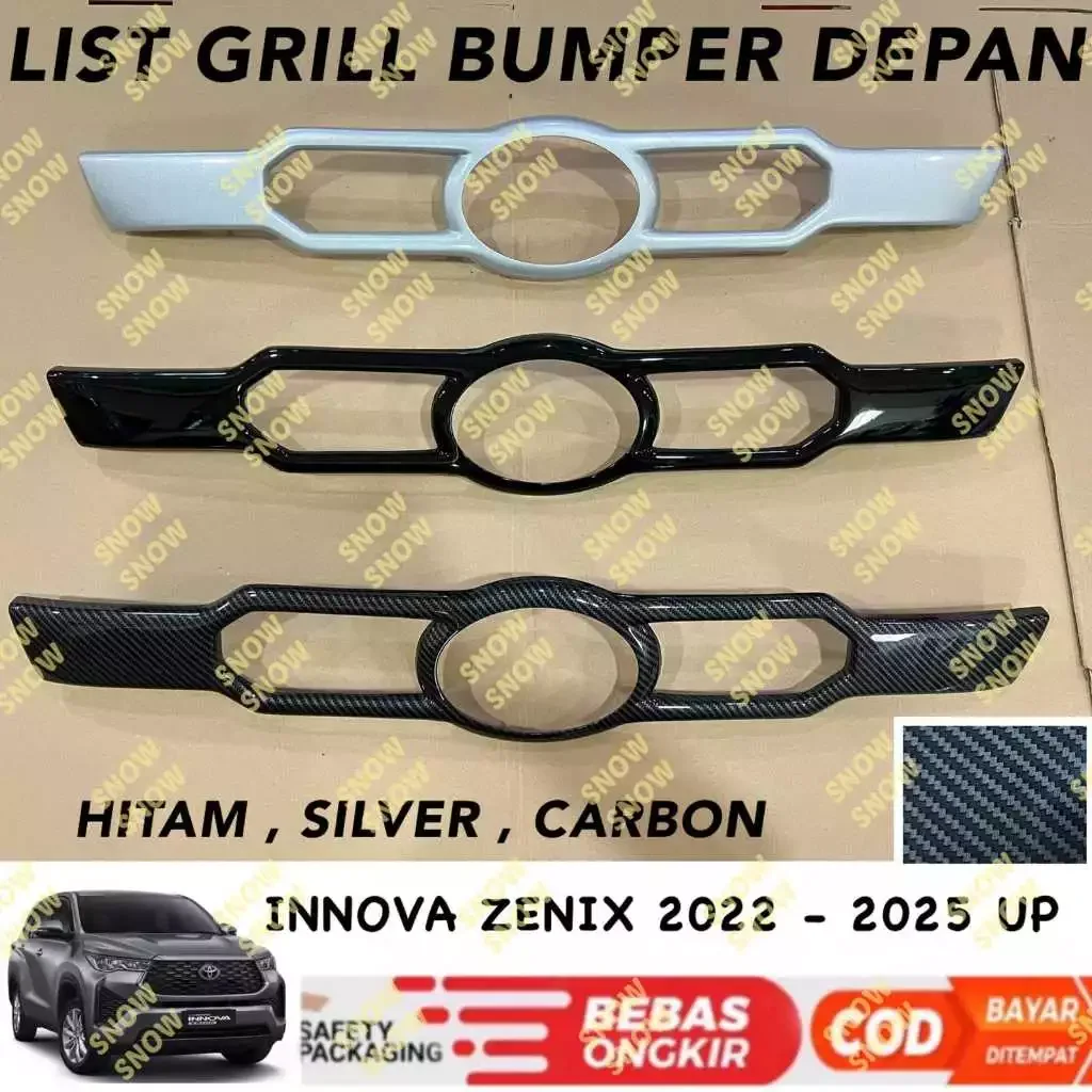 Grill Bumper Depan Innova Zenix 2022 2024 2025 UP Silver Hitam Carbon ...