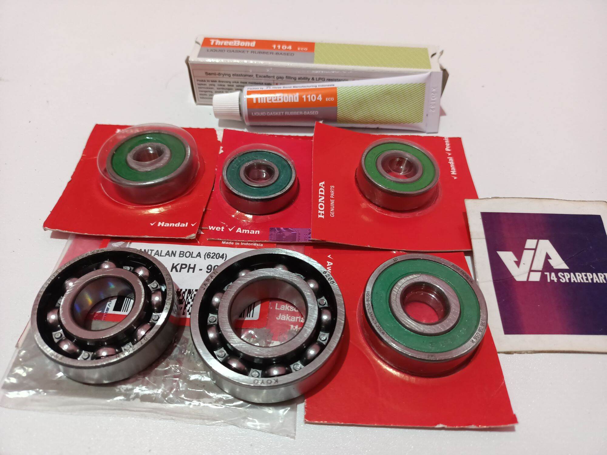 Bearing laher rasio 6pcs+Lem Honda Vario 125 old, Vario 125-150 LED ...