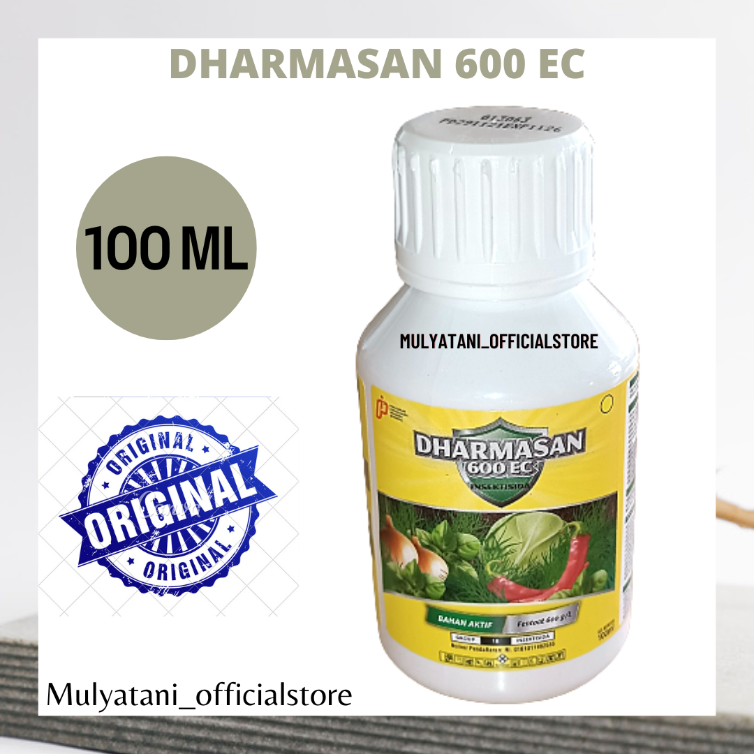 Dharmasan 600 EC Insektisida 100 ML Original Pembasmi Hama Ulat dan ...