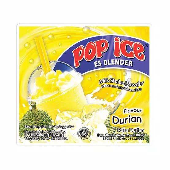 pop ice durian 25gr 1 renteng isi 10 sachet | Lazada Indonesia