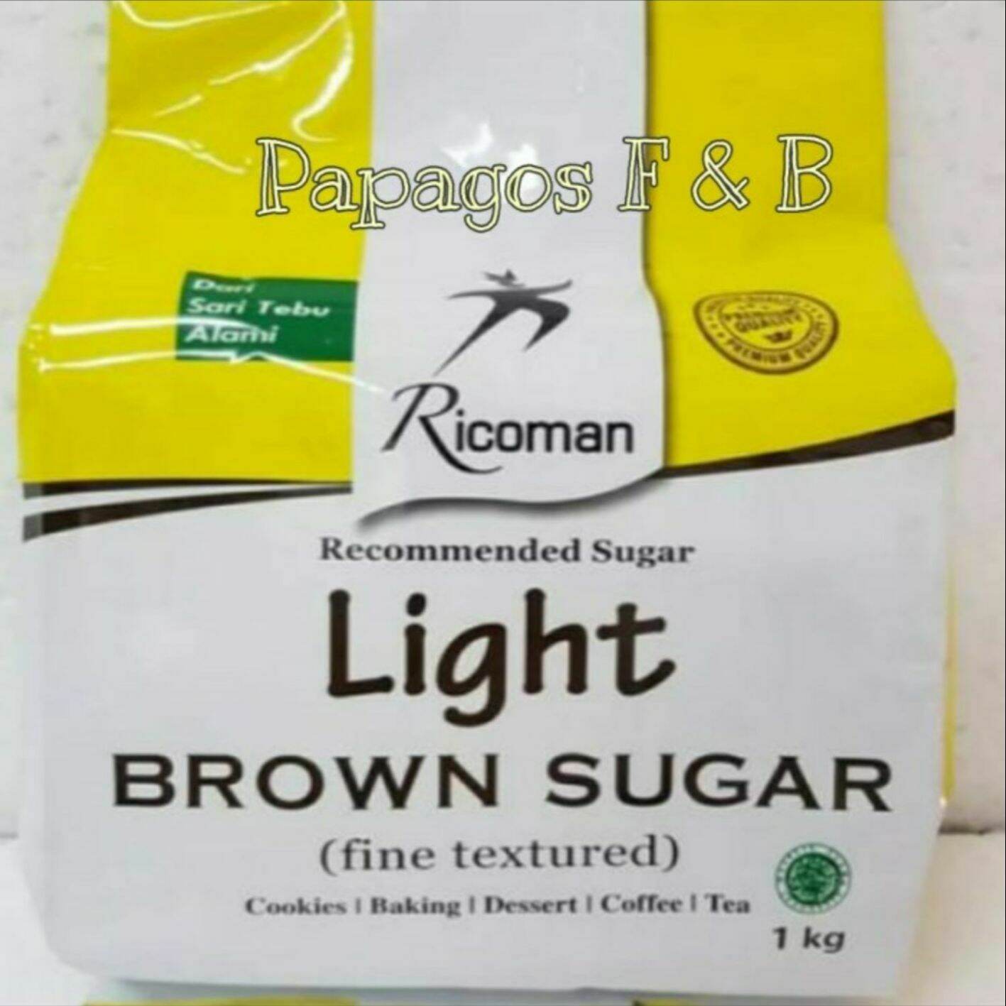 Ricoman Light Brown Sugar repack 250 gr / gram | Lazada Indonesia