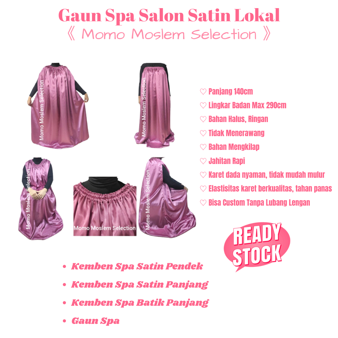 Kemben Spa GAUN SPA SATIN LOKAL Ratus Salon Kain Basahan Steam Gown ...