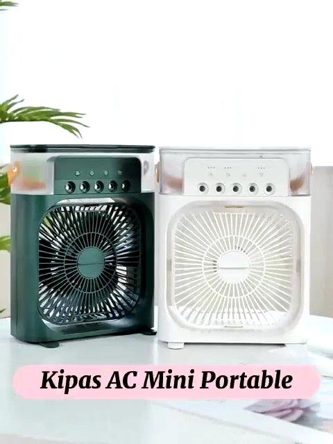 TURUN HARGA!! AC Mini Portable V3 Plus Kipas Angin 600ML Kipas ...