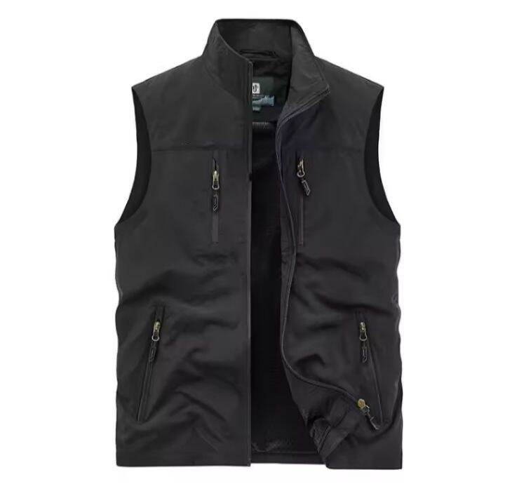 jaket rompi polos/rompi motor/rompi lapangan/4 saku luar 1 saku dalam ...