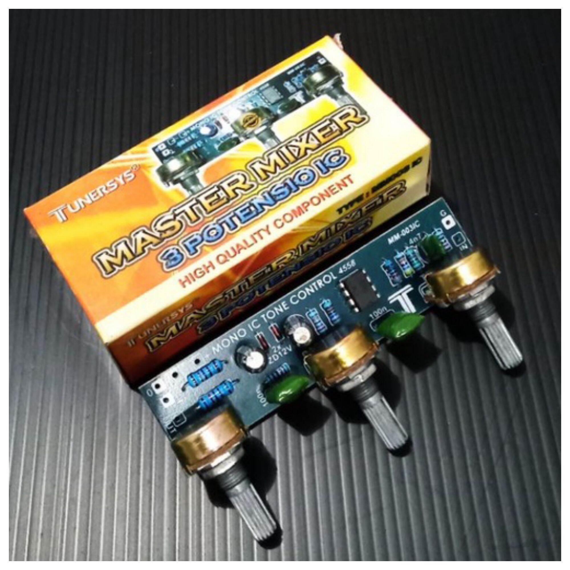 Master mixer 3 Pot Mono MM 003 IC Tunersys Tone Control Audio 3 ...