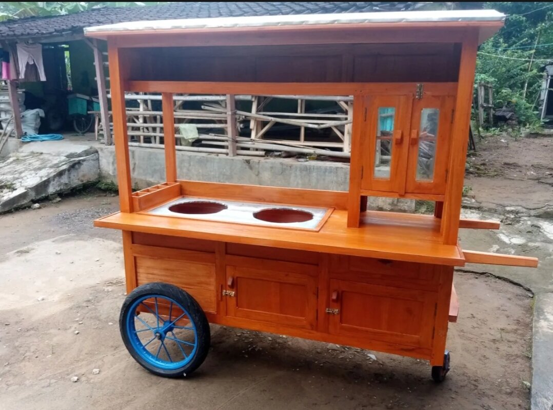 gerobak bakso mie ayam roda tiga free ongkir | Lazada Indonesia