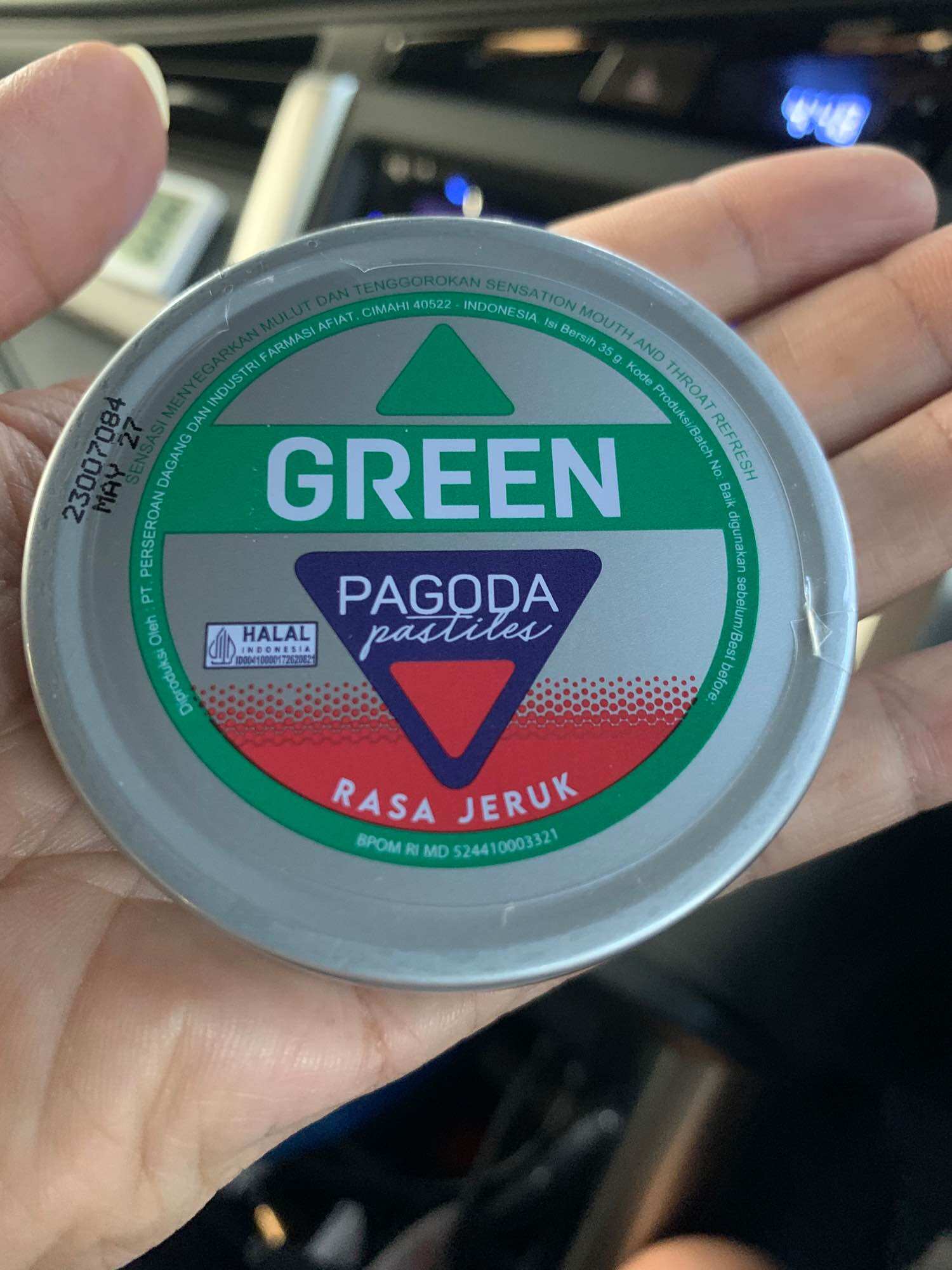 Pagoda Pastiles Green Segitiga Hijau Permen 35 grm | Lazada Indonesia