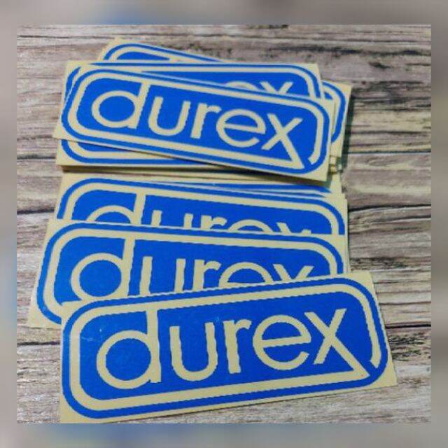 1 pcs / buah STICKER CUTTING DUREX REFLECTIVE MEMANTULKAN CAHAYA UKURAN ...