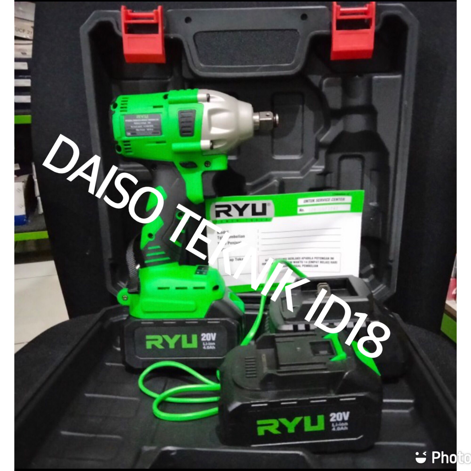 Mesin impact wrench Baterai RYU Cordless Wrench RCW 20V | Lazada Indonesia
