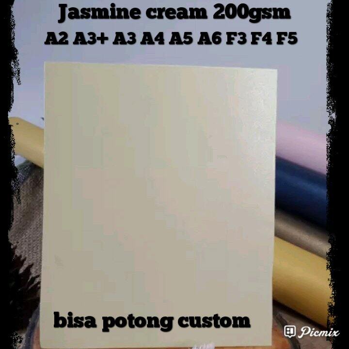 Kertas Jasmine Cream A2 A3 A4 A5 A6 F3 F4 F5 Custom Ukuran 180gsm ...