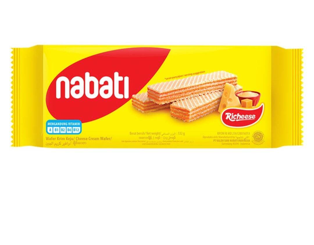 Richeese Nabati Wafer Aneka Variant Cheese,Coklat, Susu Kemasan 122 Gr ...