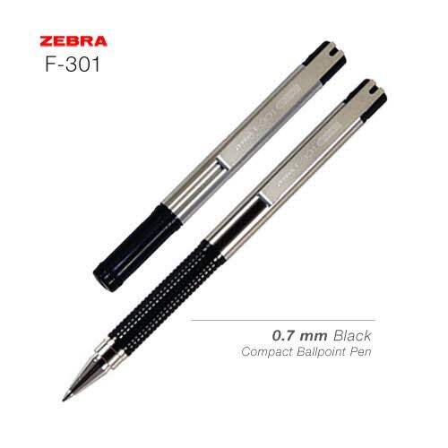 ZEBRA F301 COMPACT STAINLESS STEEL BALLPOINT PEN PULPEN SAKU MINI BESI ...
