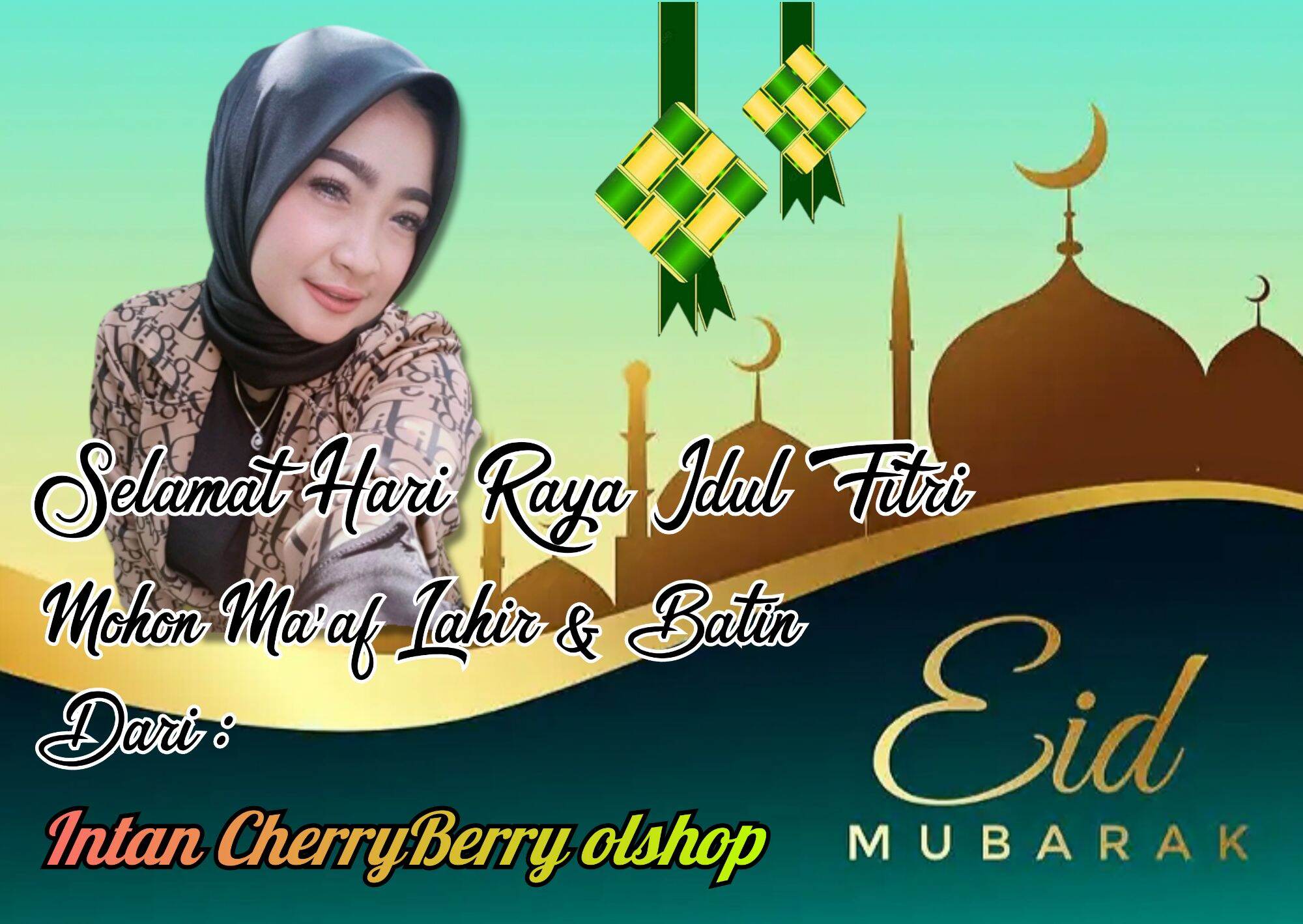Stiker Hari Raya Idul Fitri (50lembar) - Stiker Ucapan Hari Raya ...