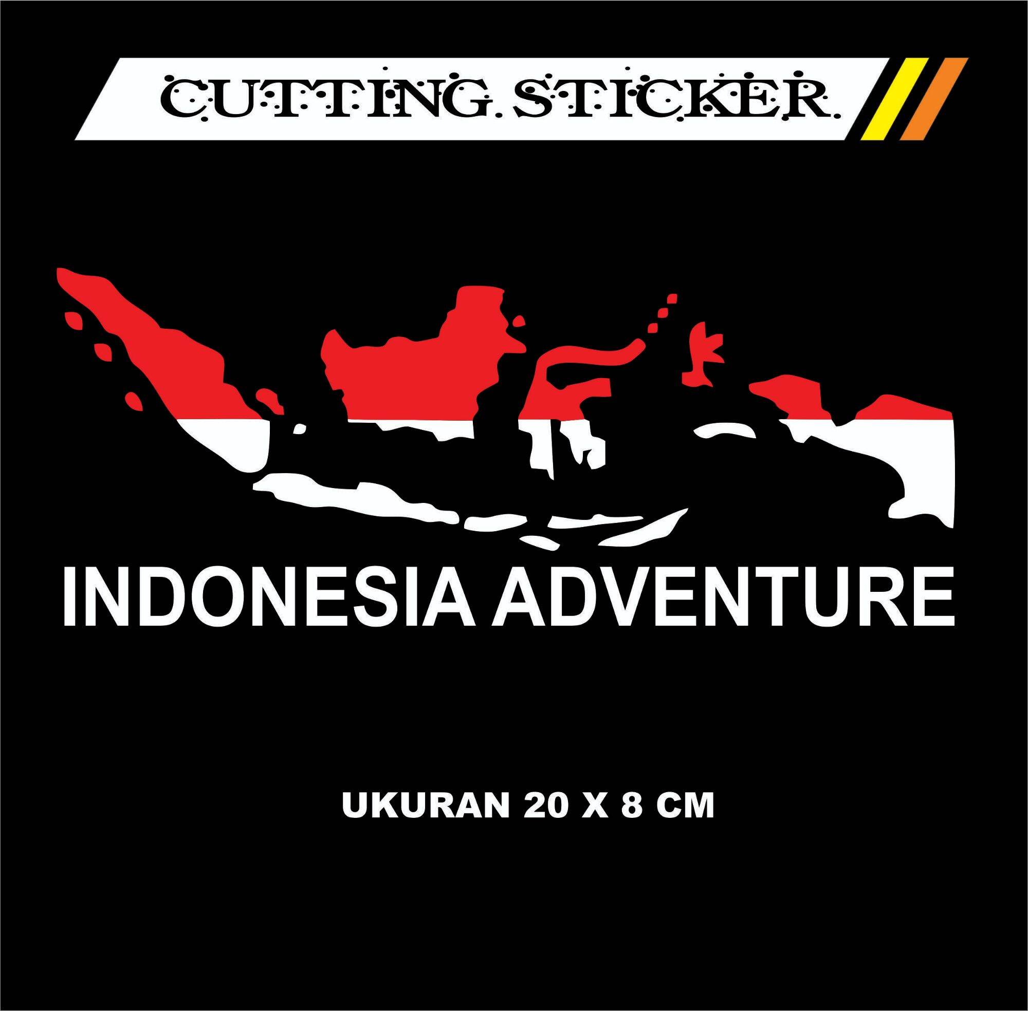CUTTING STICKER PETA INDONESIA ADVENTURE STICKER KELIHATAN NYALA PADA ...