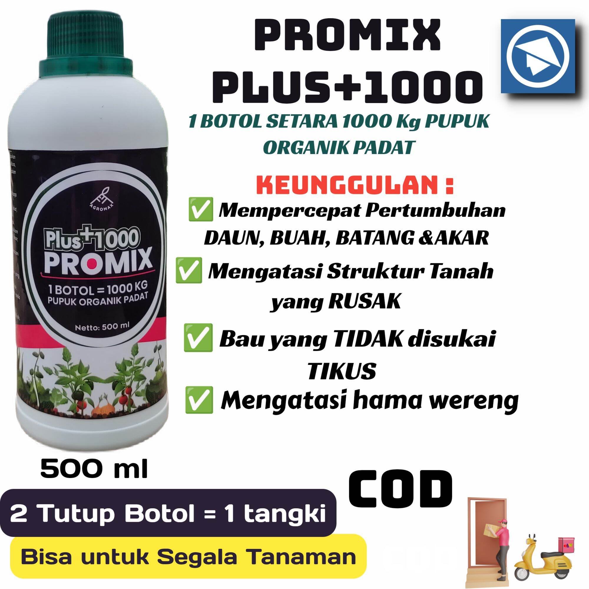 PROMIX PLUS + 1000 SETARA DENGAN 1000kg PUPUK ORGANIK PADAT | Lazada ...
