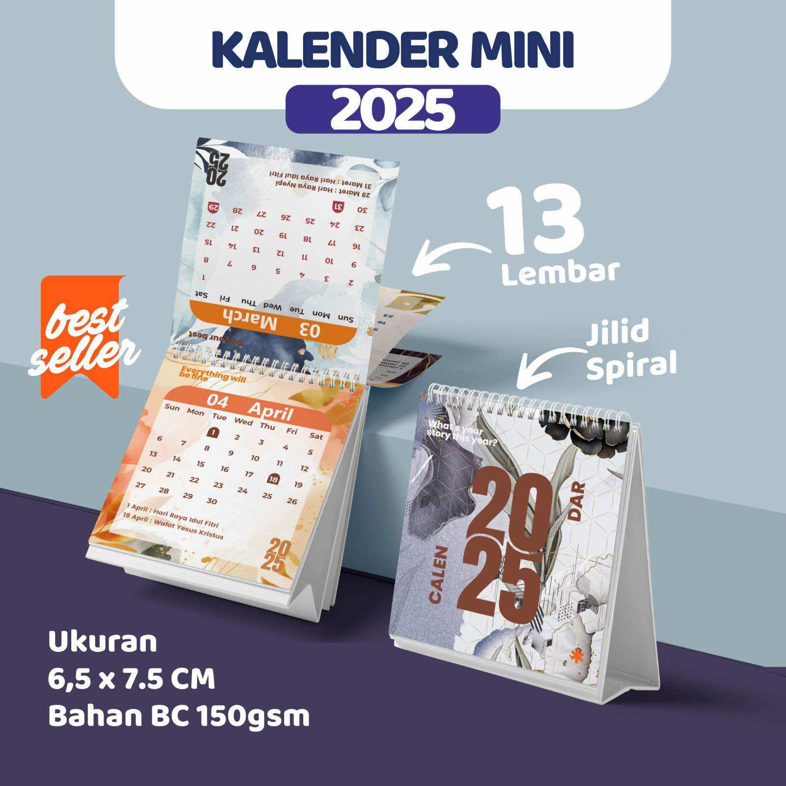 KALENDER SUPER MINI | KALENDER 2025 | KALENDER KEKINIAN | KALENDER MEJA ...