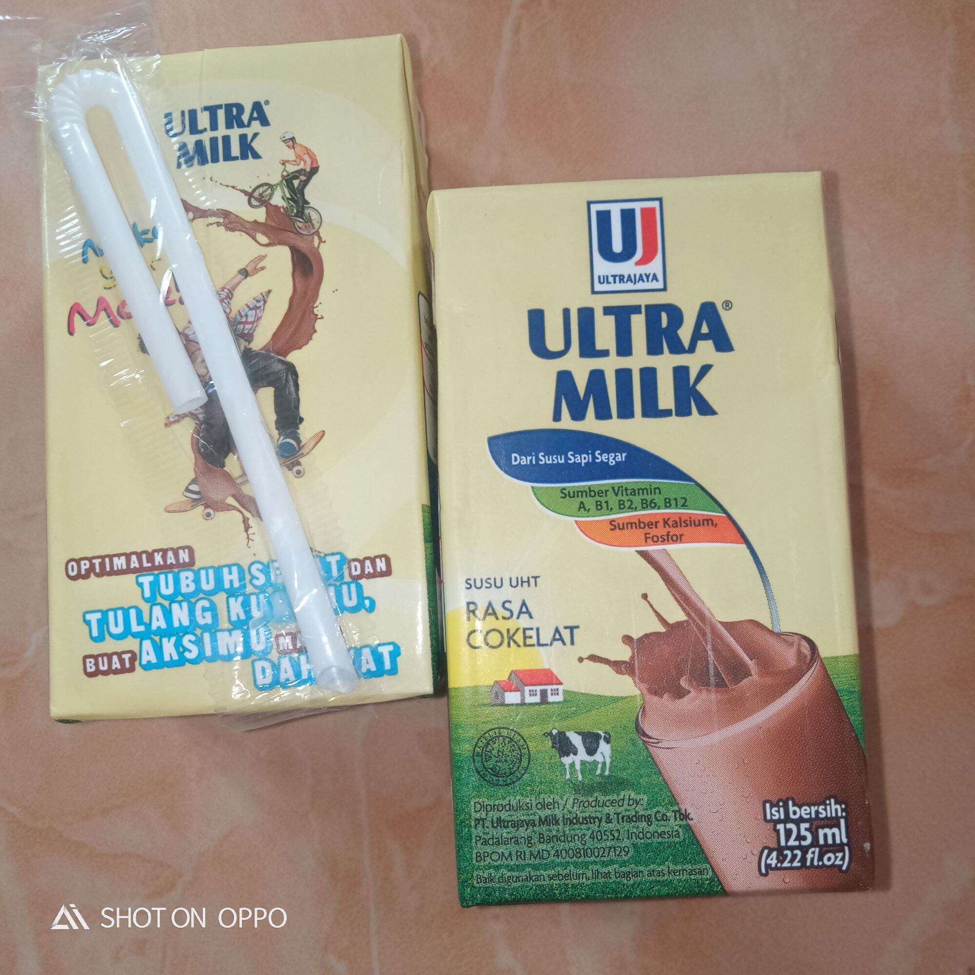 10 kotak - susu ultra milk - susu uht rasa cokelat - netto 125 ml - dari susu sapi segar - susu ...