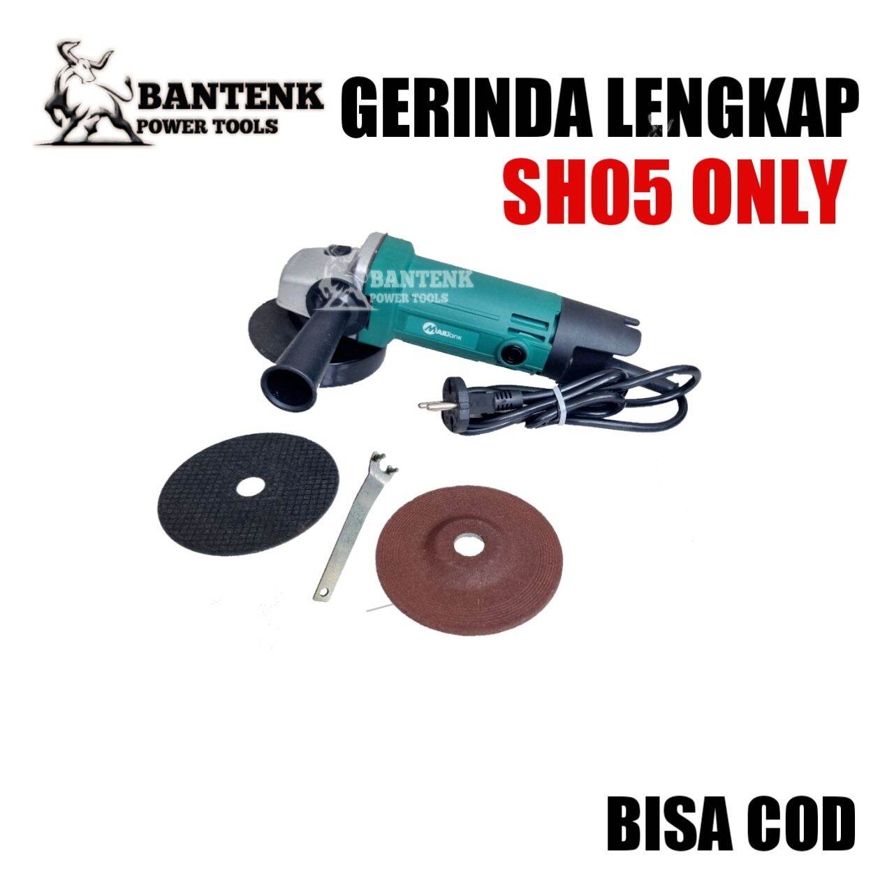 GERINDA LENGKAP + MATA POTONG KAYU. MESIN GERINDA LISTRIK TANGAN. MAILTANK SH05. GURINDA MURAH ...