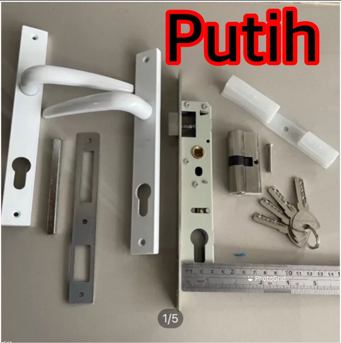 Lhp kunci pintu alumunium tipis handle kunci pintu alumunium 20 mm set ...