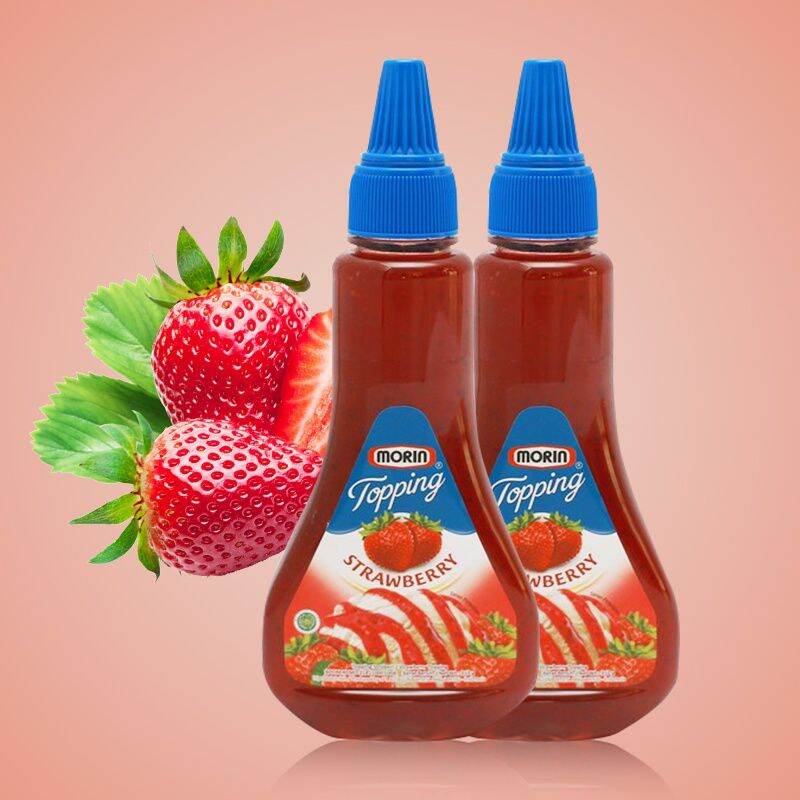 Morin Topping Strawberry 310gr SAUCE SYRUP / TOPING SELAI ROTI Stroberi ...